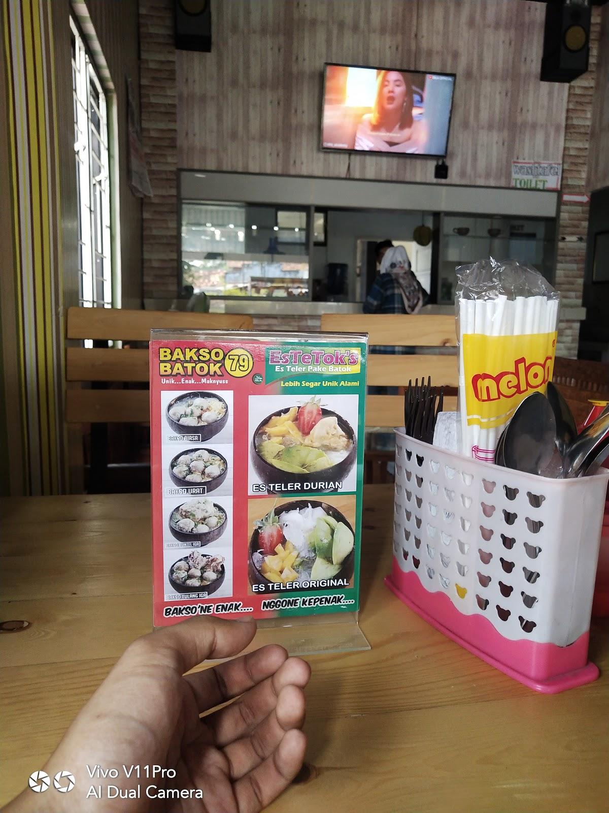 Menu at Bakso Batok Penambongan restaurant, Purbalingga