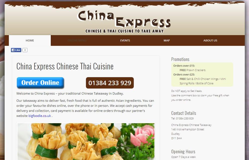 Menu at China Express fast food, Dudley, 146 Wolverhampton St