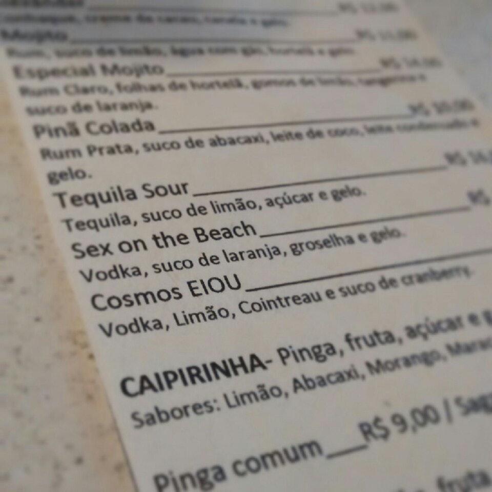 Menu at Florença Forneria restaurant, Santos