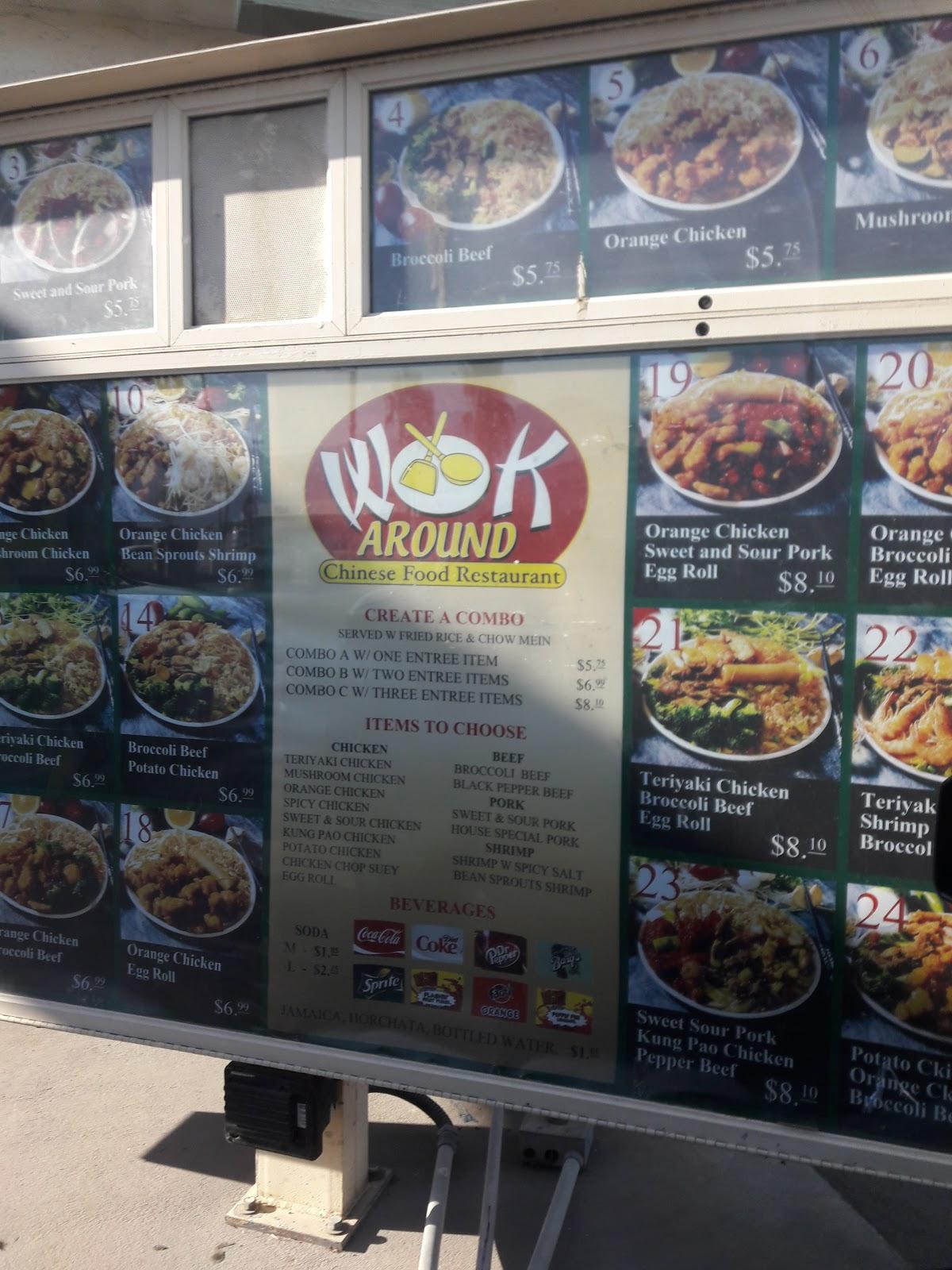 Menu at Wok Around restaurant, Indio