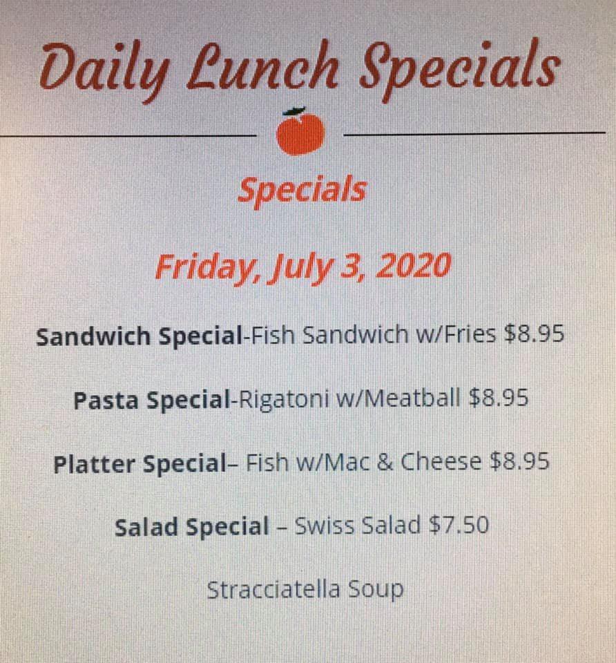 Menu at Meloni's Restaurant, Uniontown