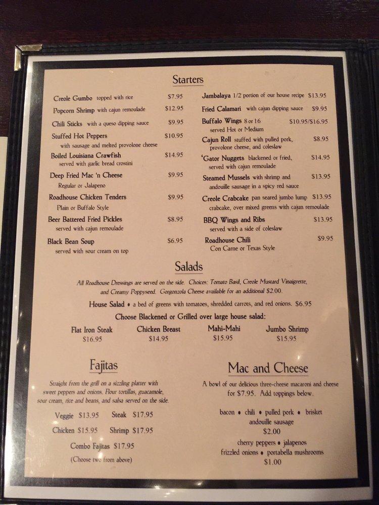 Menu at Rye Roadhouse pub & bar, Rye