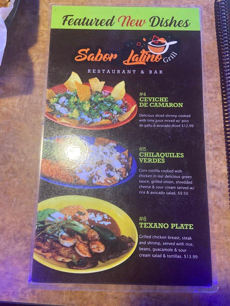 Menu at Sabor Latino Bar and Grill, Richburg