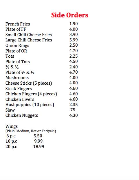 Menu at Carolina Grill of Easley restaurant, Easley