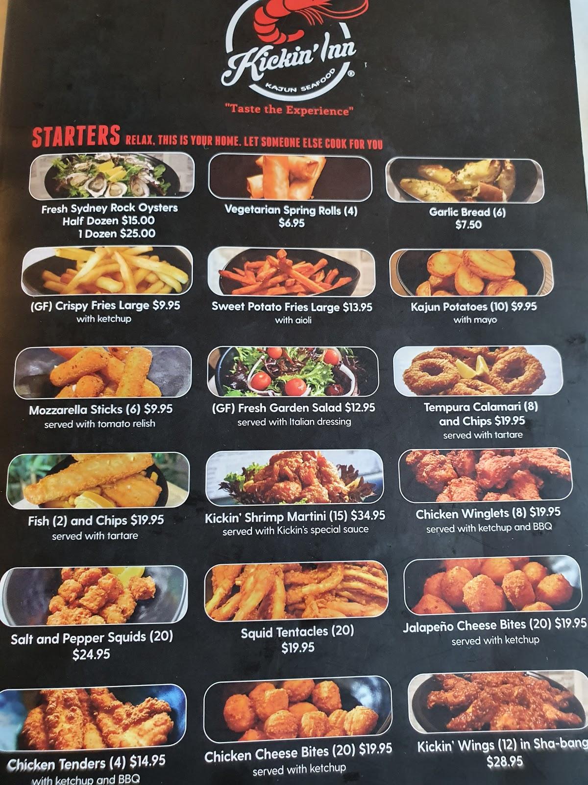 Menu at Kickin’Inn Emerton restaurant, Emerton