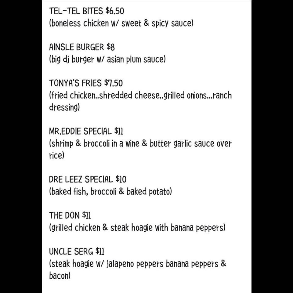 Menu at Ms. Sandy's Kitchen restaurant, Pittsburgh