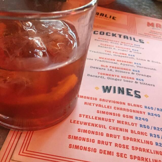 Menu at Razor Charlie restaurant, Johannesburg, 6 Desmond Street