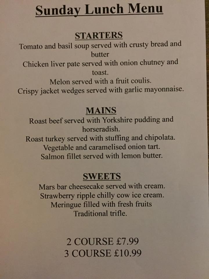 Menu at The Farmers Arms pub & bar, Ruthin