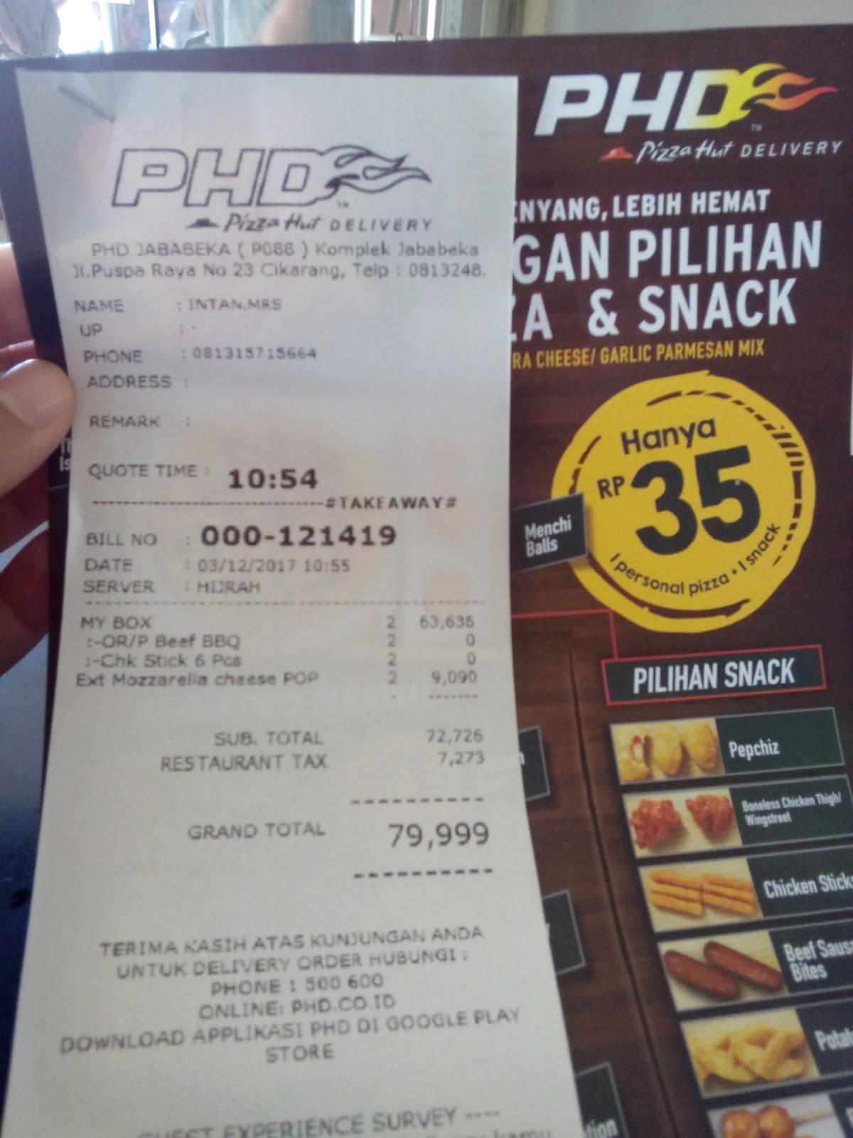 Menu at Pizza Hut Delivery - PHD Indonesia pizzeria, Bekasi Regency ...