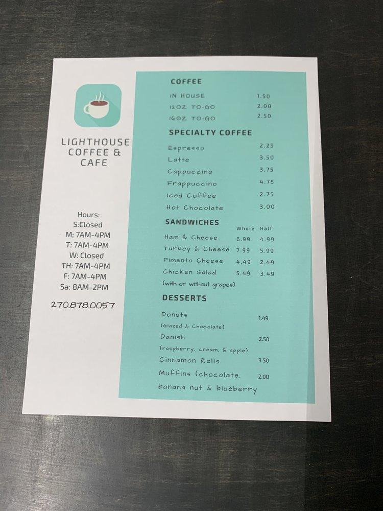 Menu at Lighthouse Coffee and Cafe, Elkton