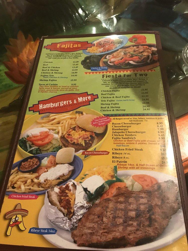 Menu at Amigo Juan restaurant, Texarkana, Morris Ln