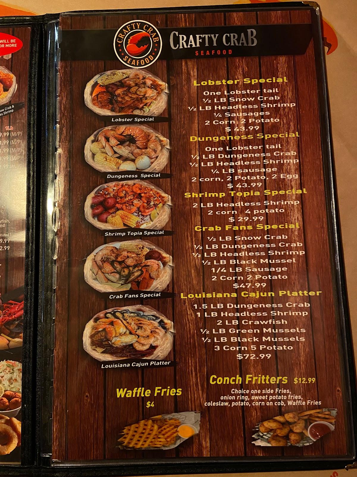 Menu at Crafty Crab restaurant, Lauderhill