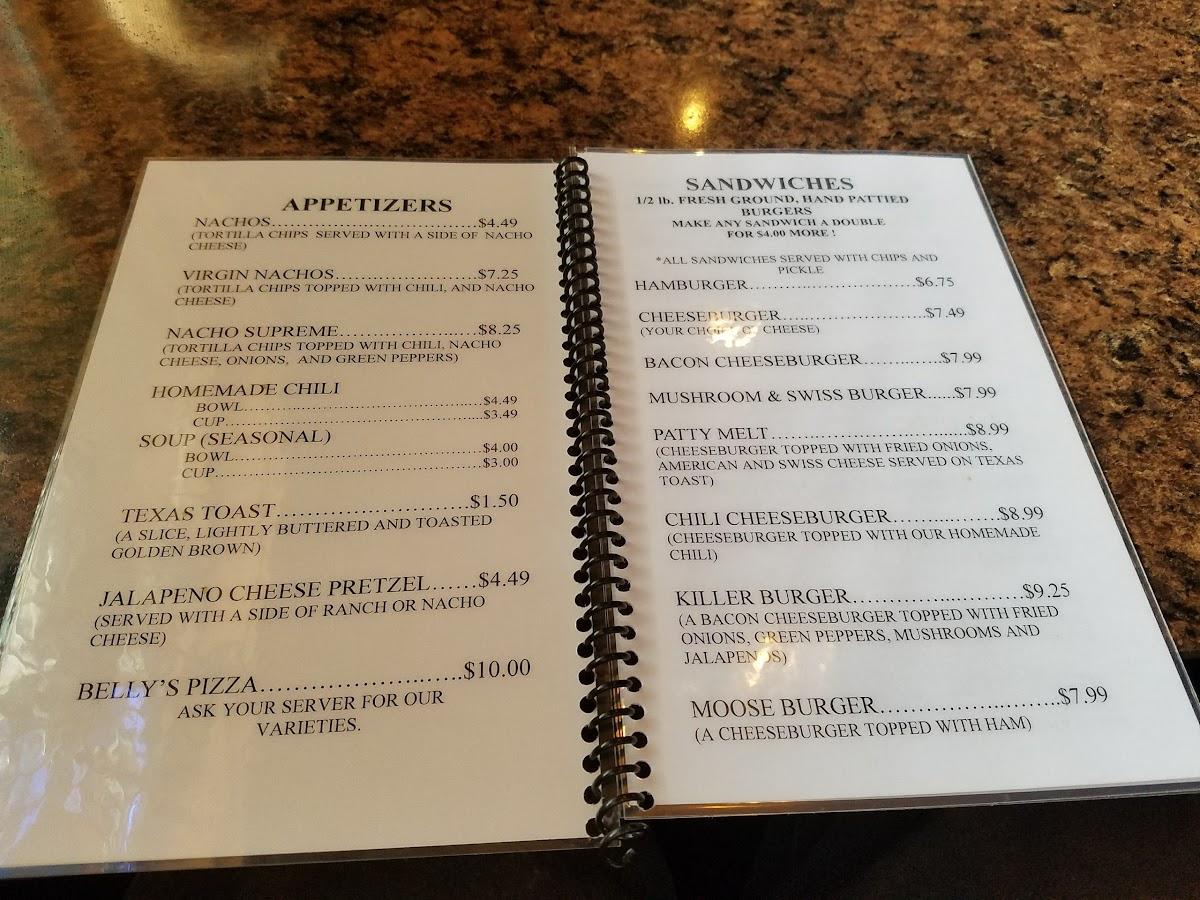 Menu at Gene's Bar & Grill, Roseau