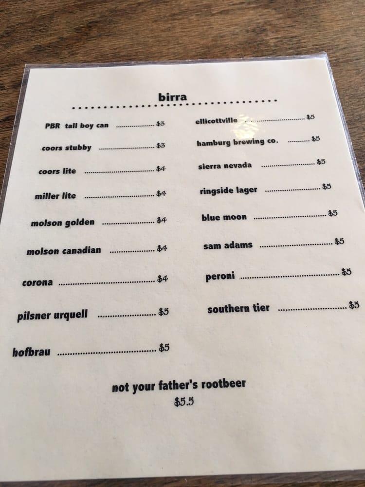 Menu at Marco's Italian Restaurant, Buffalo
