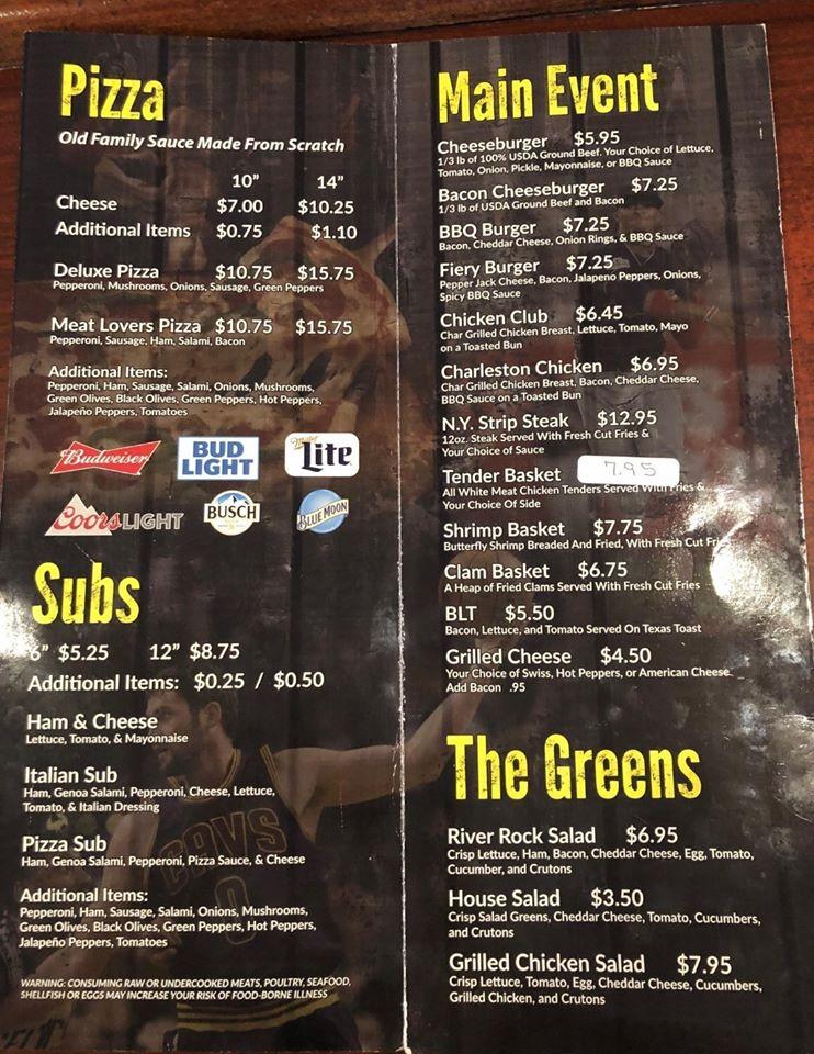 Menu at River Rock pub & bar, Bellville