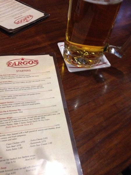 Menu at Fargos Restaurant and Lounge, Edmonton