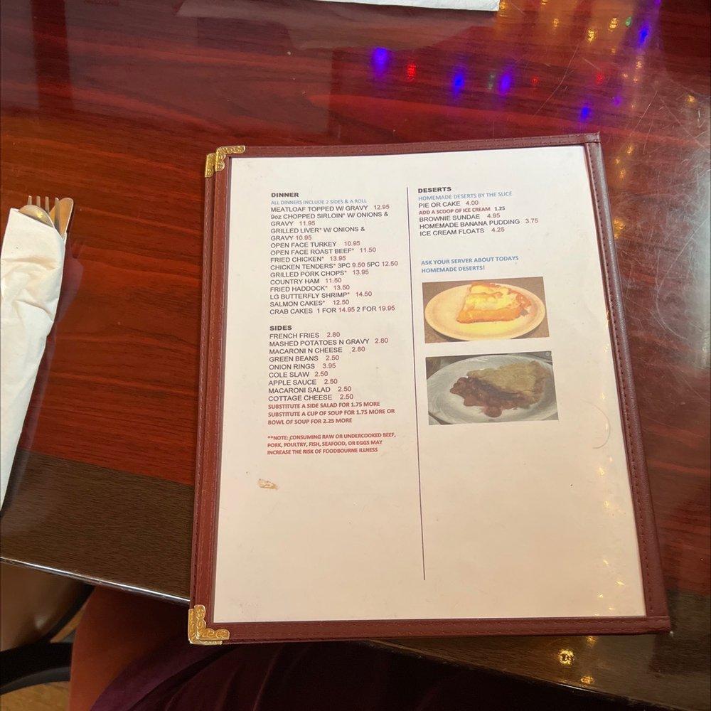 Menu at High Point Diner restaurant, Stephens City