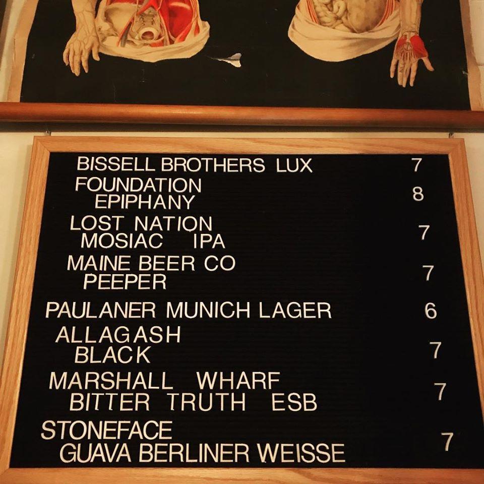 Menu at Maps pub & bar, Portland