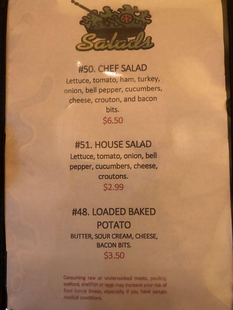 Menu at Las Cascadas restaurant, Ninety Six