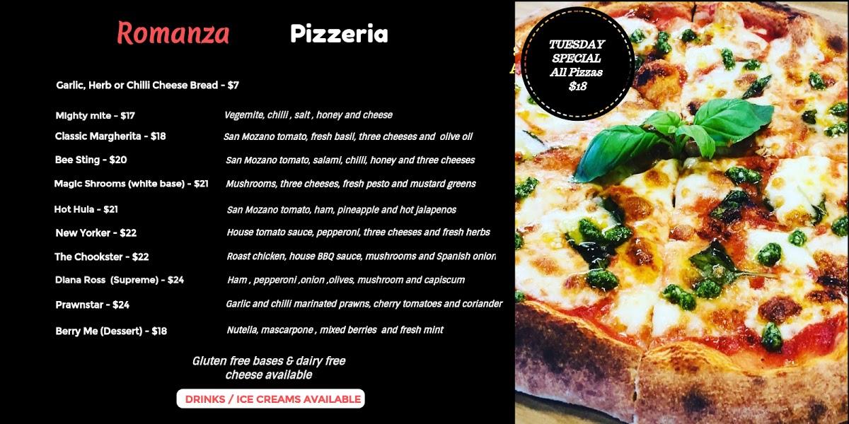 Romanza Pizza & Pasta in Anna Bay - Restaurant menu and reviews