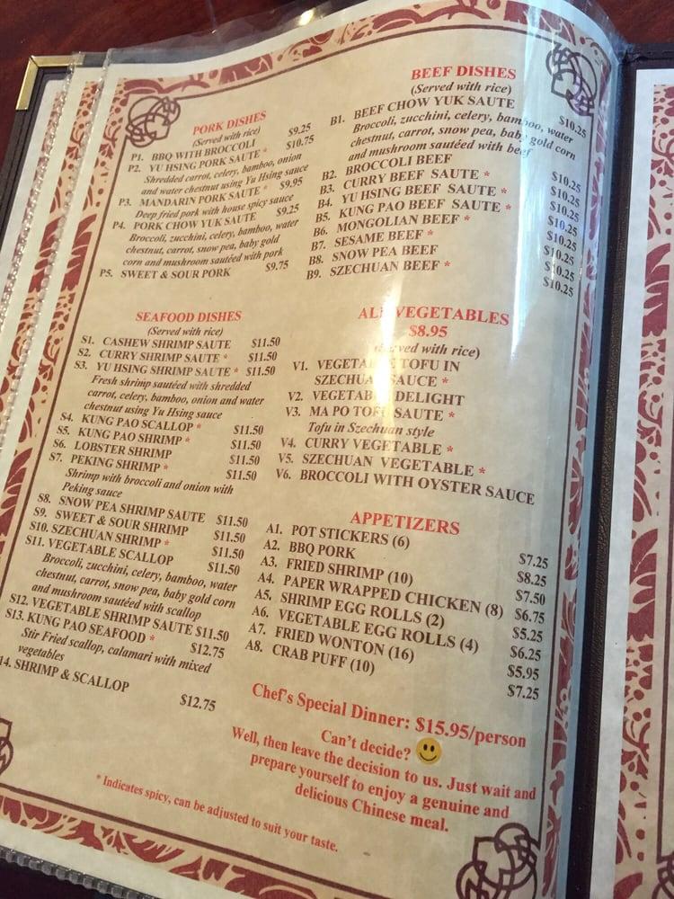 Menu at Dragon Chinese Kitchen restaurant, Lyons