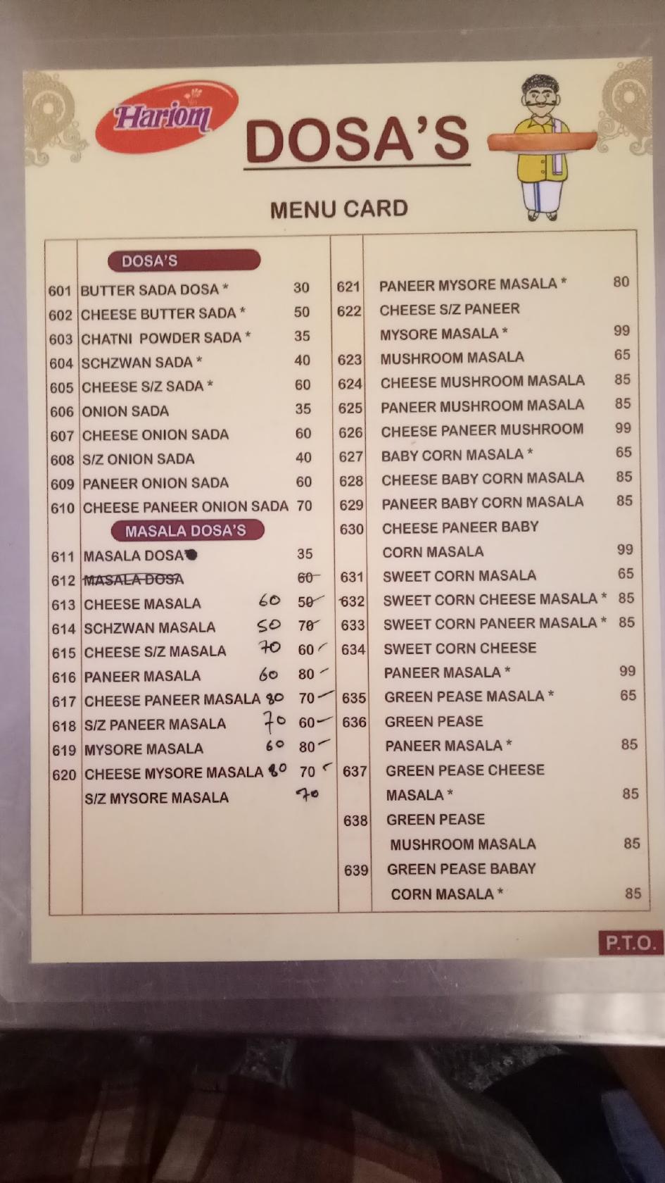 Menu at Hotel Dwarka, Mumbai, Shop no. 06