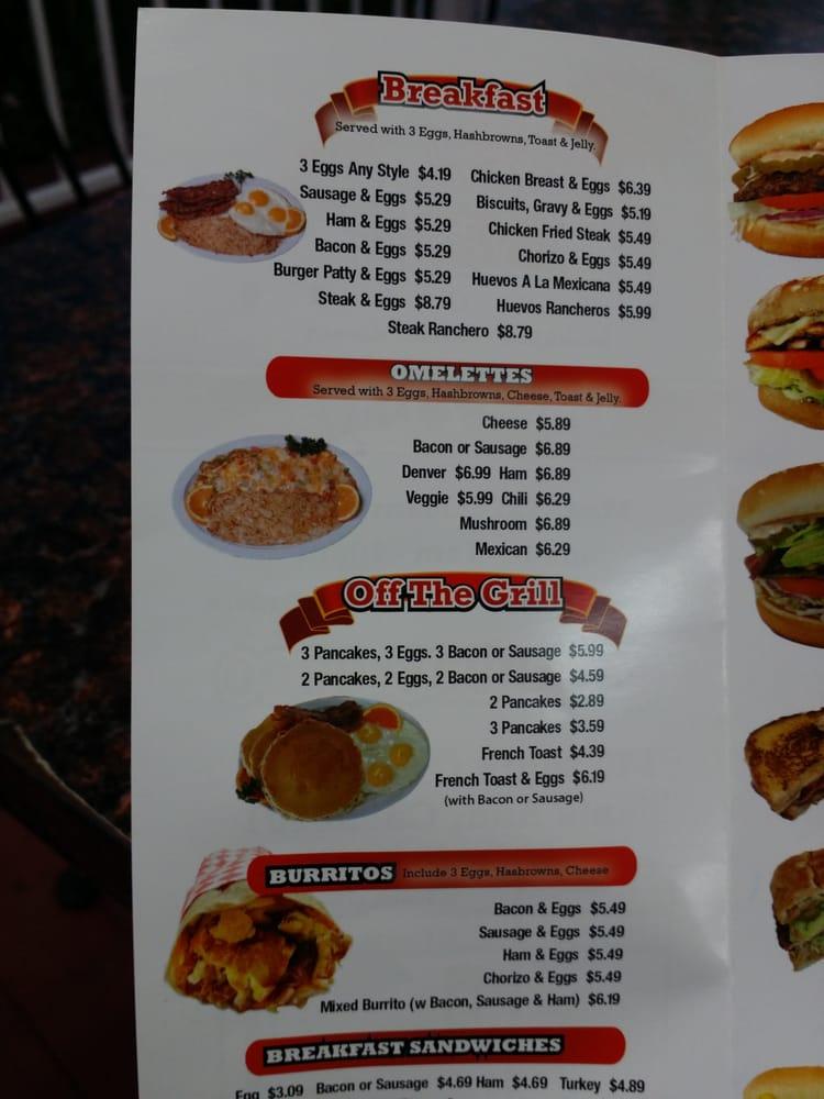 Menu at Charlie's Best Burgers fast food, Santa Ana, 140 S Grand Ave