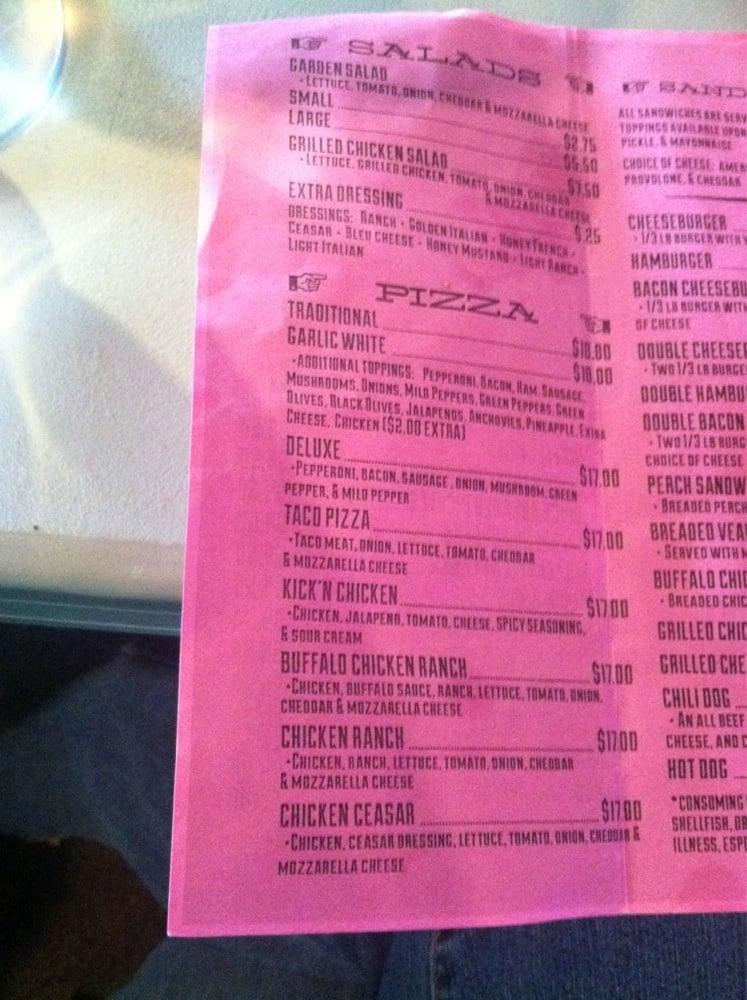 Menu at Lagoon Saloon pub & bar, Port Clinton