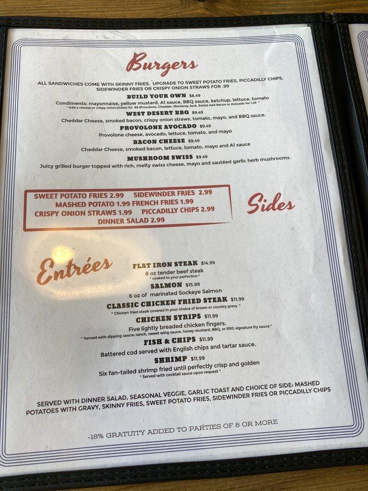 Menu at Red Rabbit Grill pizzeria, Delta