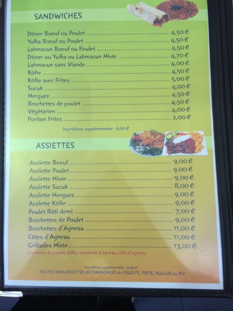 Menu at Mado Strasbourg restaurant, Strasbourg