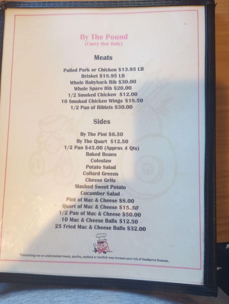 Menu at Pigout BBQ And Southern Soul Food, Bradenton