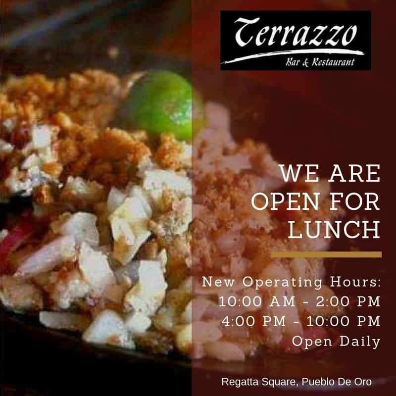 Menu at Terrazzo pub & bar, Cagayan de Oro, Tiano Brothers St