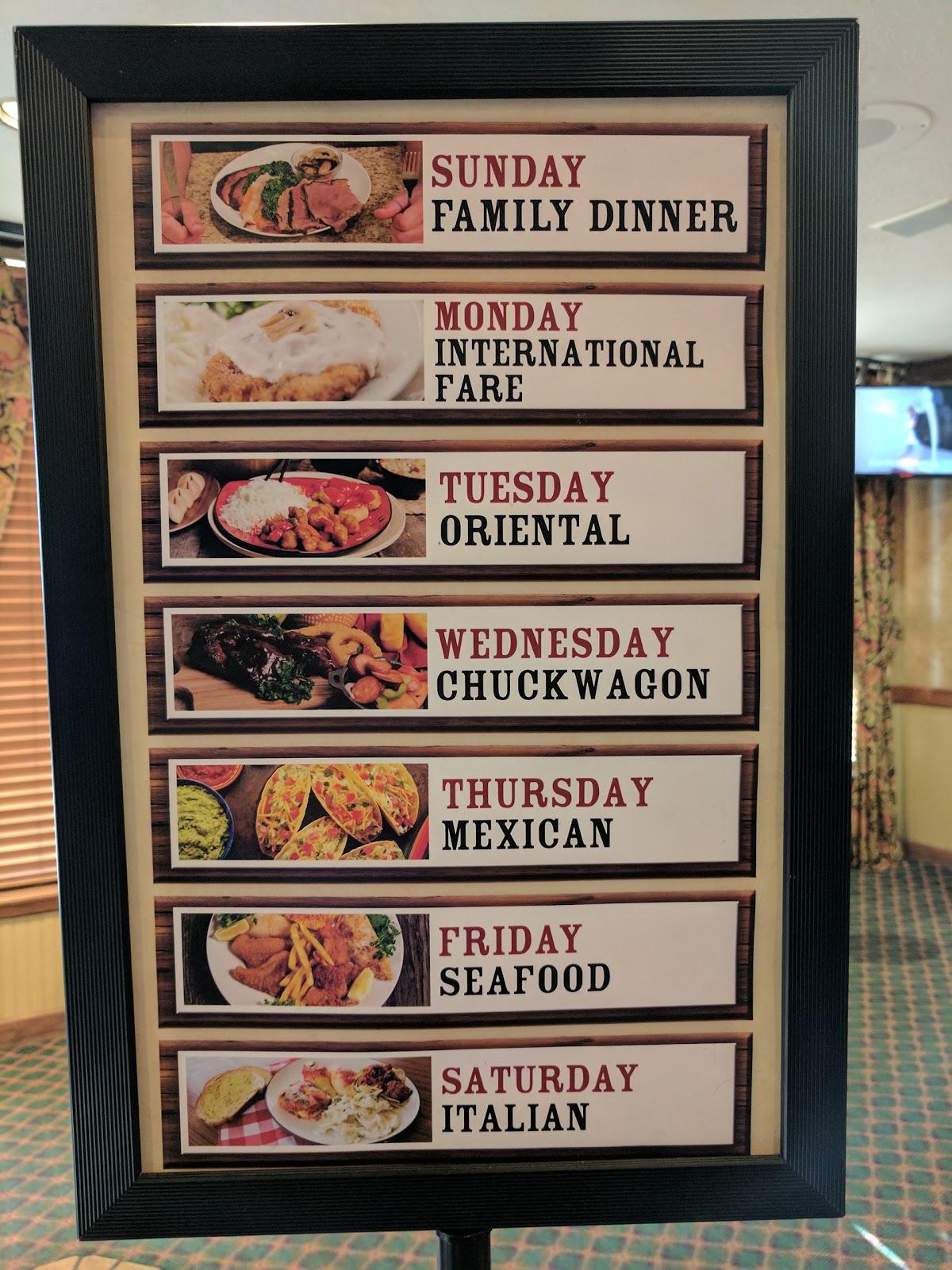 Carta del restaurante Chuck-A-Rama Buffet, Provo
