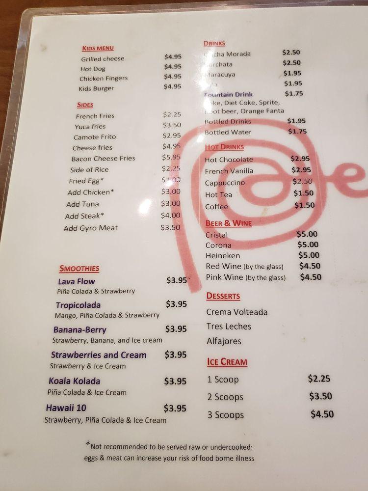 Menu at Hot & Cold restaurant, Springfield