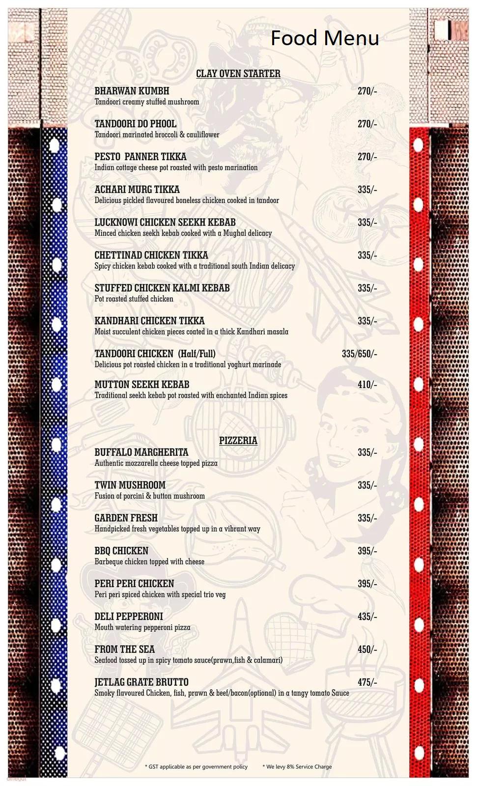 Menu at Jetlag Bar and Grill, Bengaluru, Industrial Suburb