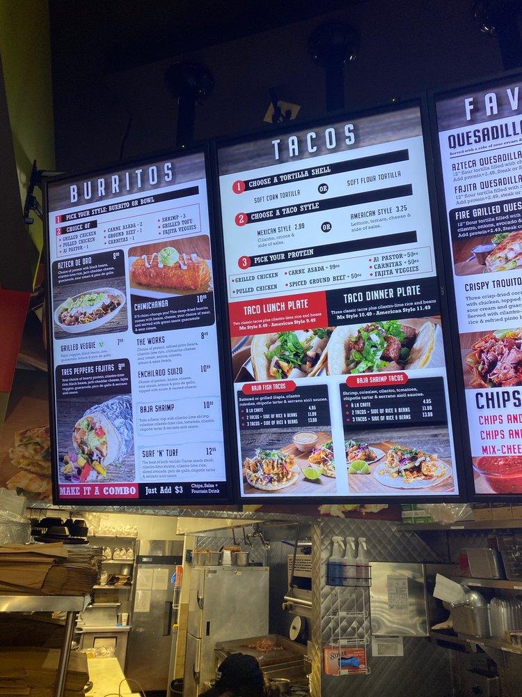 Menu at Mixteco Mexican Grill restaurant, Chicago, 847 W Belmont Ave