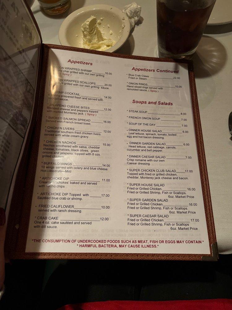 Menu at Poor Richard's Restaurant, Gainesville