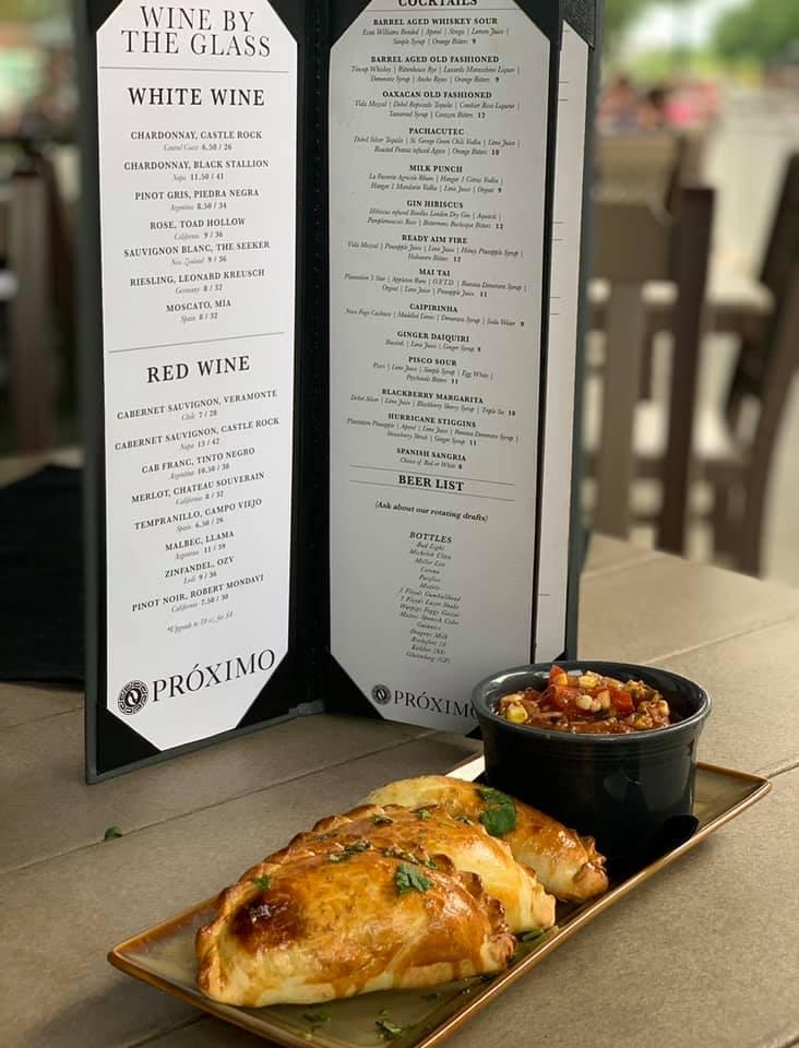 Menu at Proximo restaurant, Fort Wayne