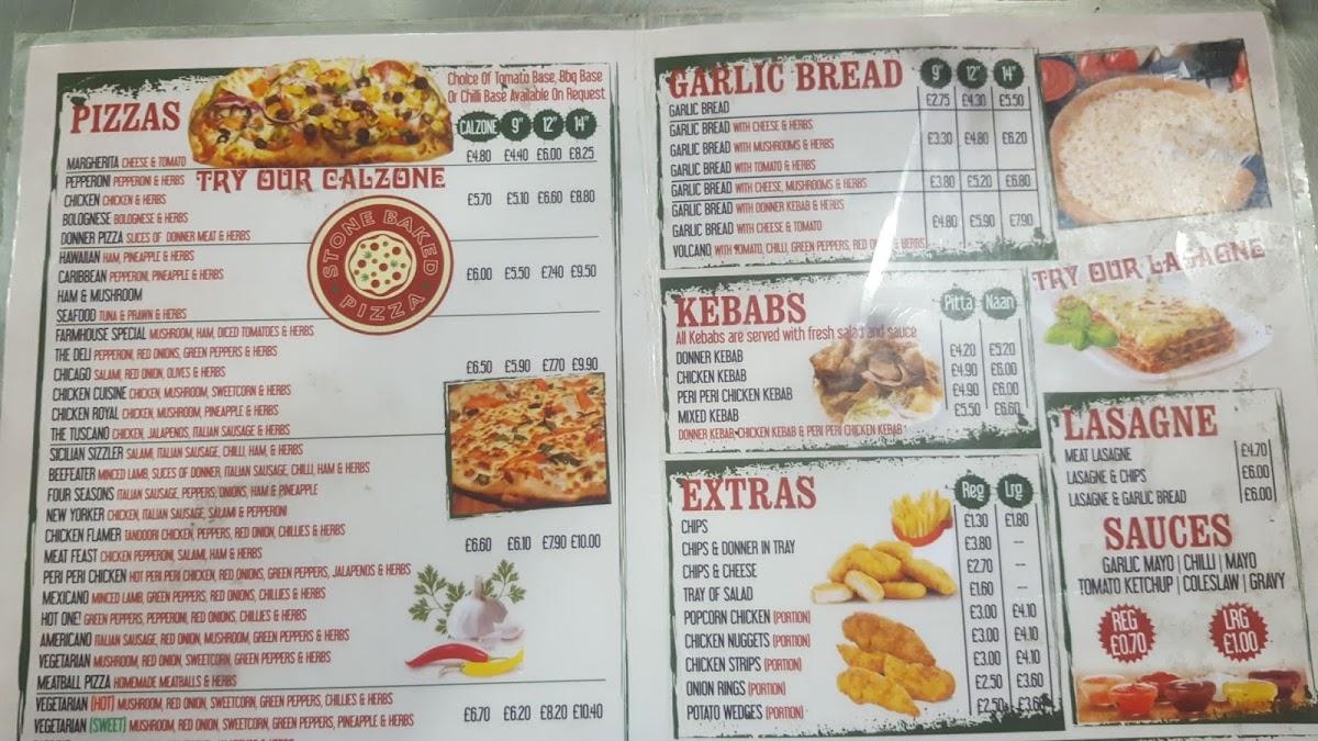 Menu at Godfathers Pizza House restaurant, Bradford