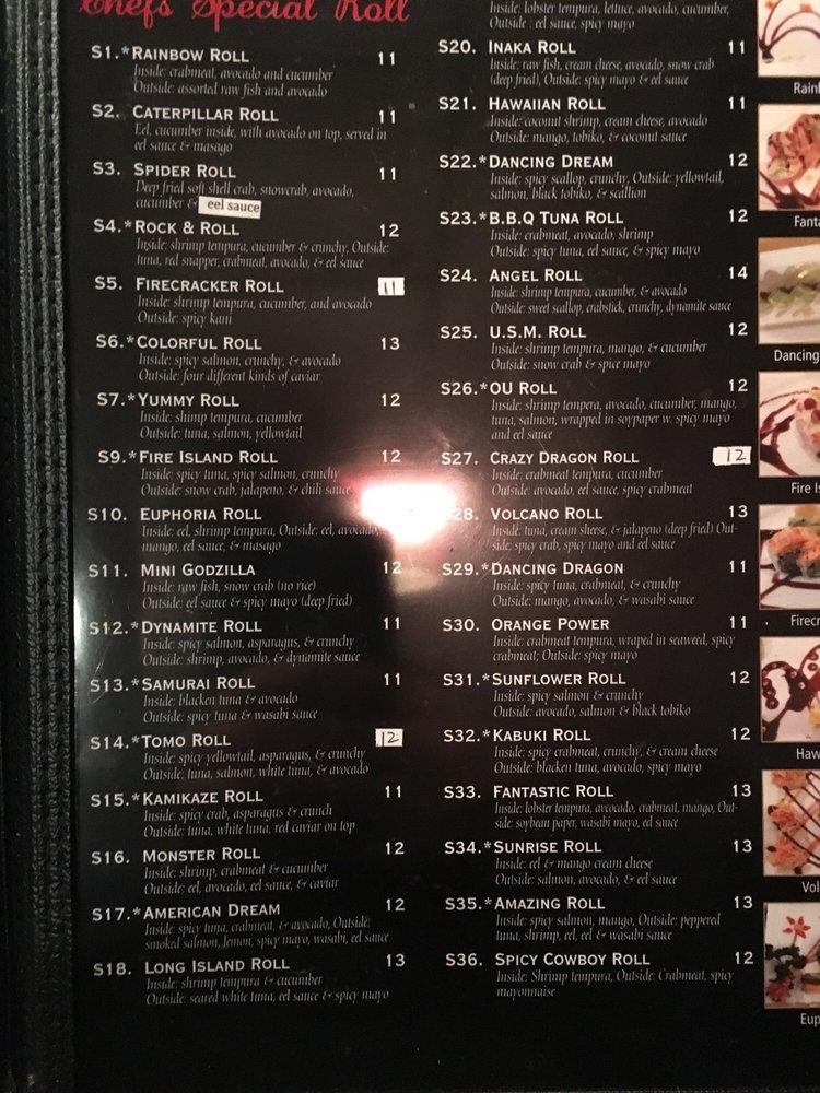 Menu at Inaka Sushi & Bar (Casady Square), Oklahoma City