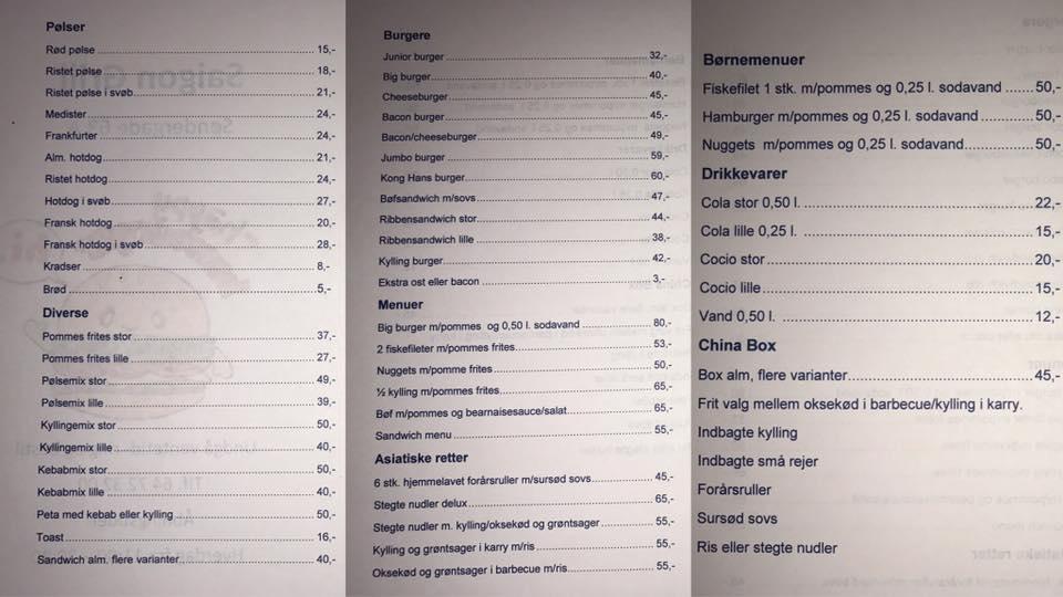 Menu at Saigon Grill - Glamsbjerg restaurant, Glamsbjerg