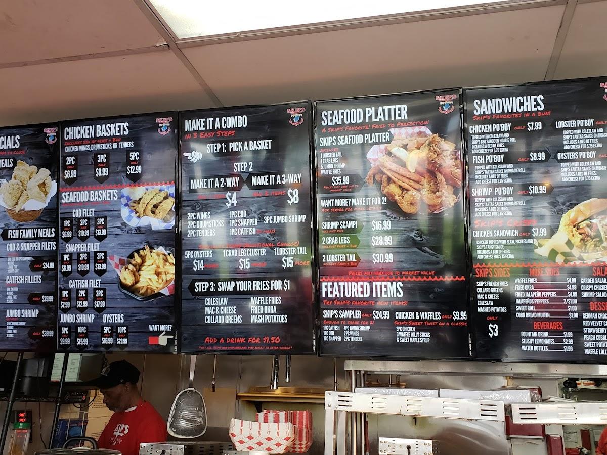 Menu at Skip's Fish & Chicken restaurant, Sacramento, Watt Ave Bldg 117
