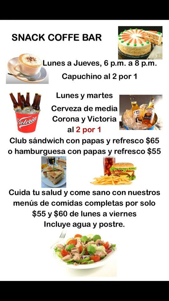 Menu at Snack Coffe Bar, Mexico City