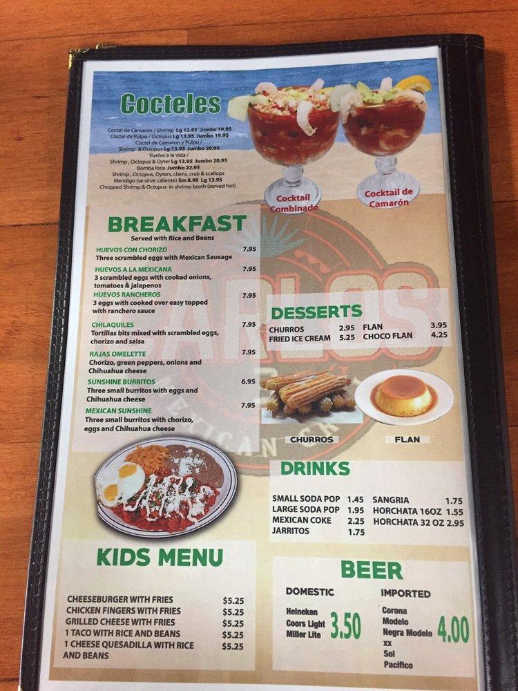 Menu at Chilo's Mexican Grill pub & bar, Crystal Lake