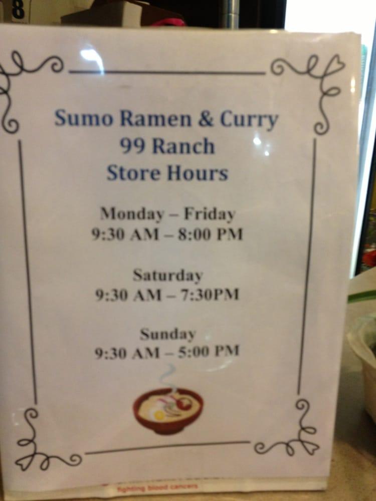 Menu at Sumo Ramen restaurant, Honolulu, Mapunapuna St