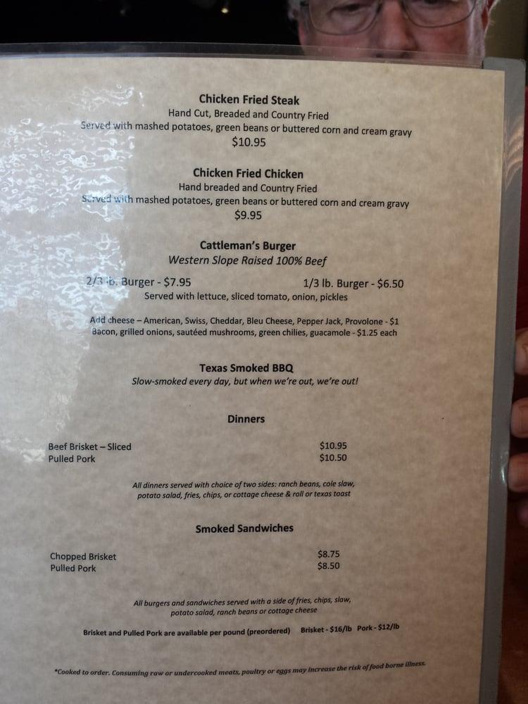 Menu at Strayhorn Grill steakhouse, Fruita, 456 Kokopelli Dr