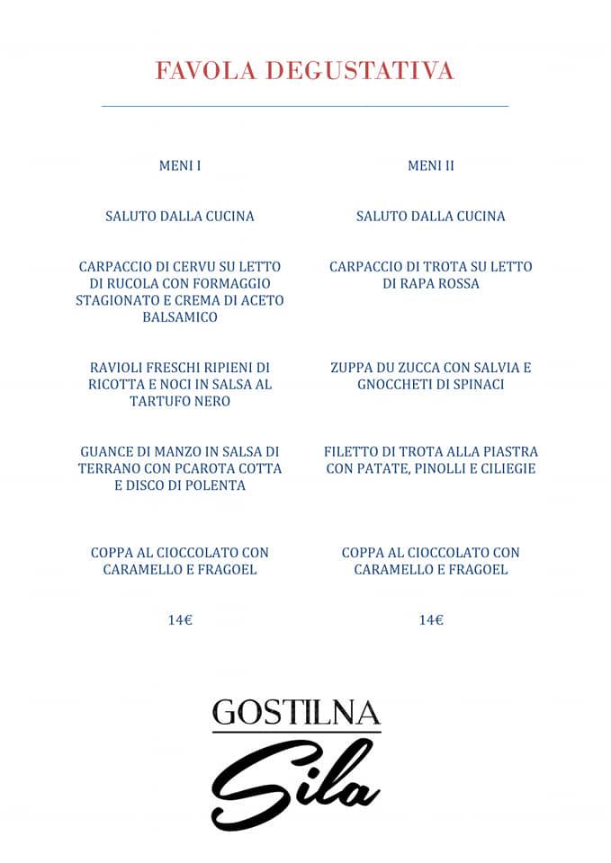 Menu at Gostilna Sila restaurant, Lokev