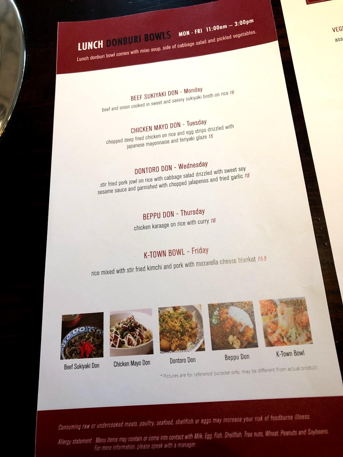 Menu at SHABURINA restaurant, Redmond