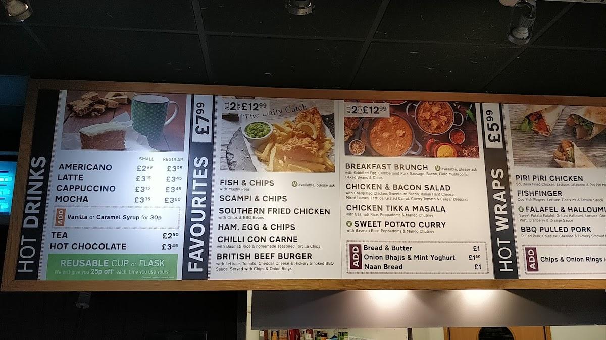 Menu at Fresh Food Cafe, Northampton, M1 Northbound