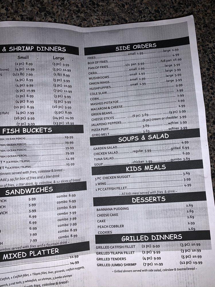 Menu at Hardy's Fish & Chicken restaurant, Crete